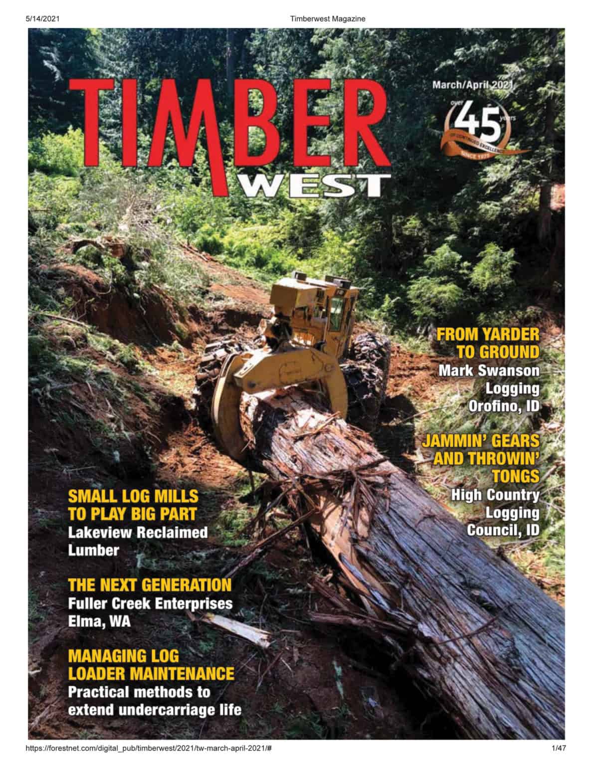 TimberWest Magazine March/April 2021 - Foley Engines